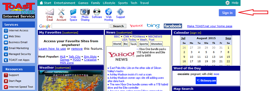 Access Email from any Internet Connection - TOAST.net